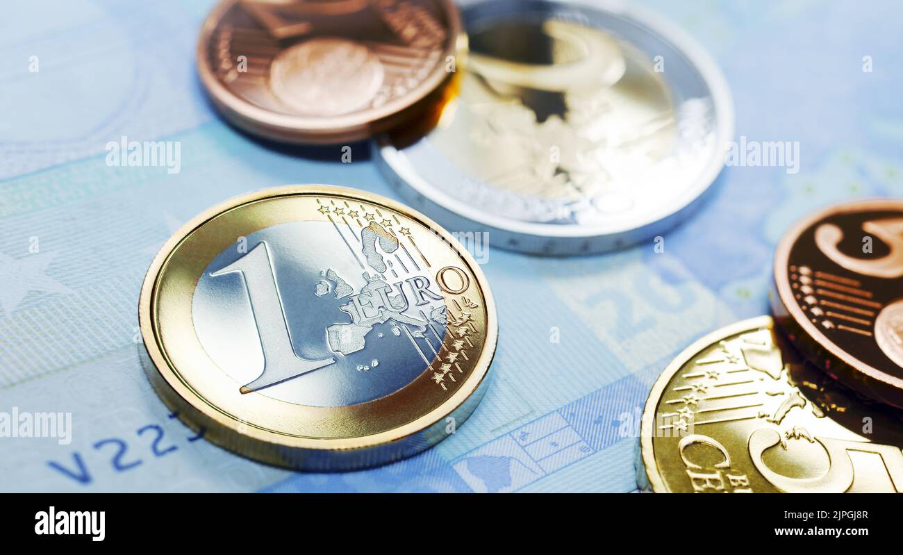 coins, euro coin, 1 euro, coin, one euro Stock Photo - Alamy