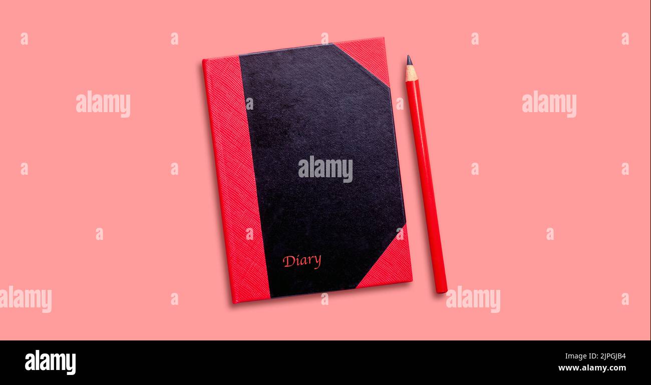 Diary pencil nobody hi-res stock photography and images - Alamy