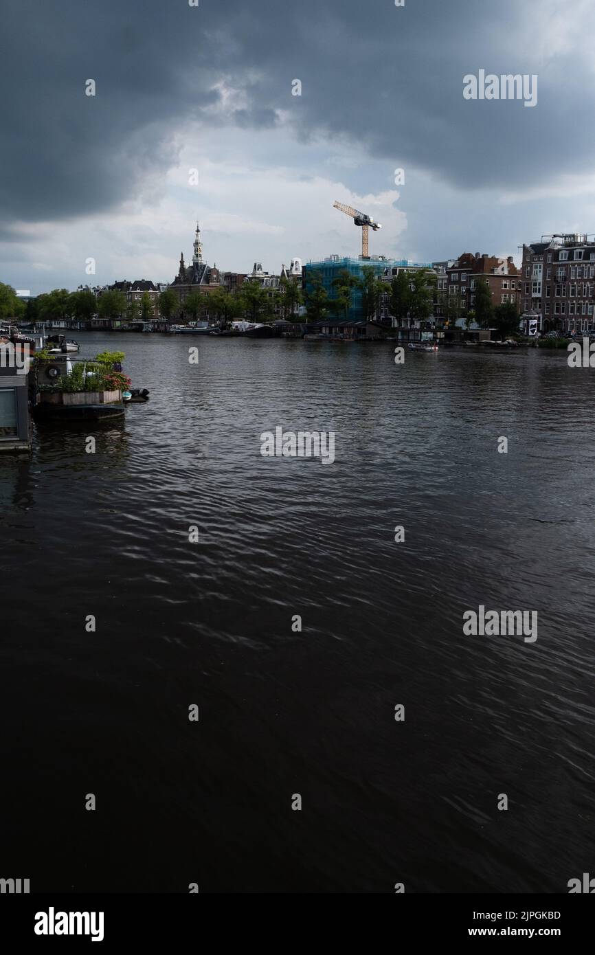 Netherlands, Amsterdam, July 2021. Illustration of daily life in ...