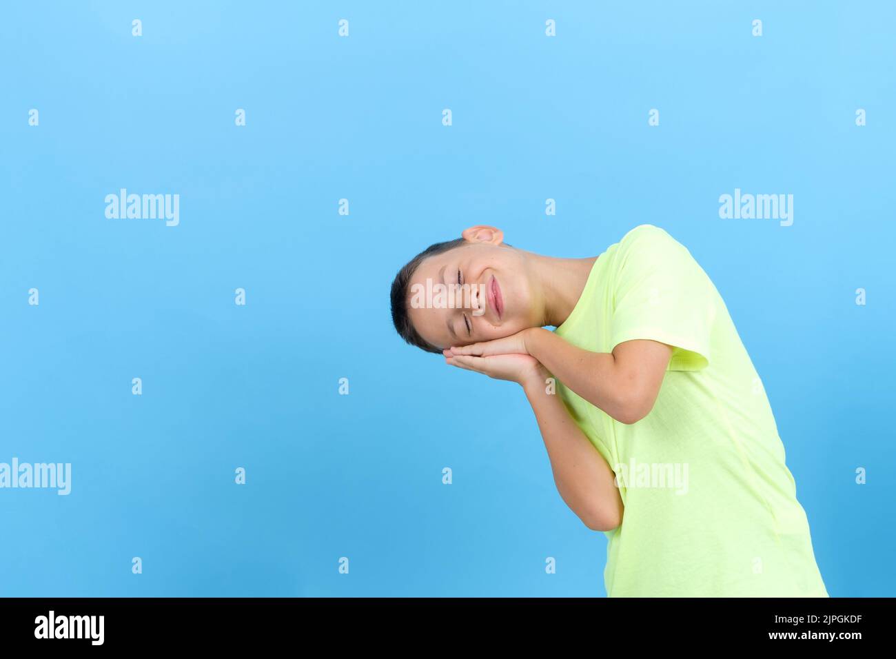 child gestures to sleep. Children's rest Stock Photo - Alamy