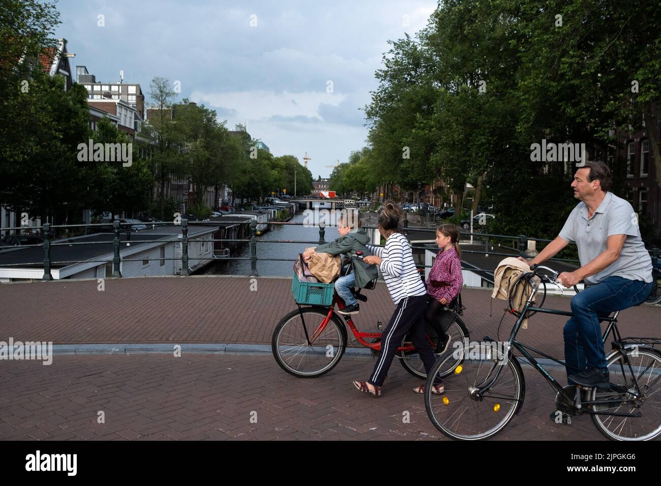 Netherlands, Amsterdam, July 2021. Illustration of daily life in ...