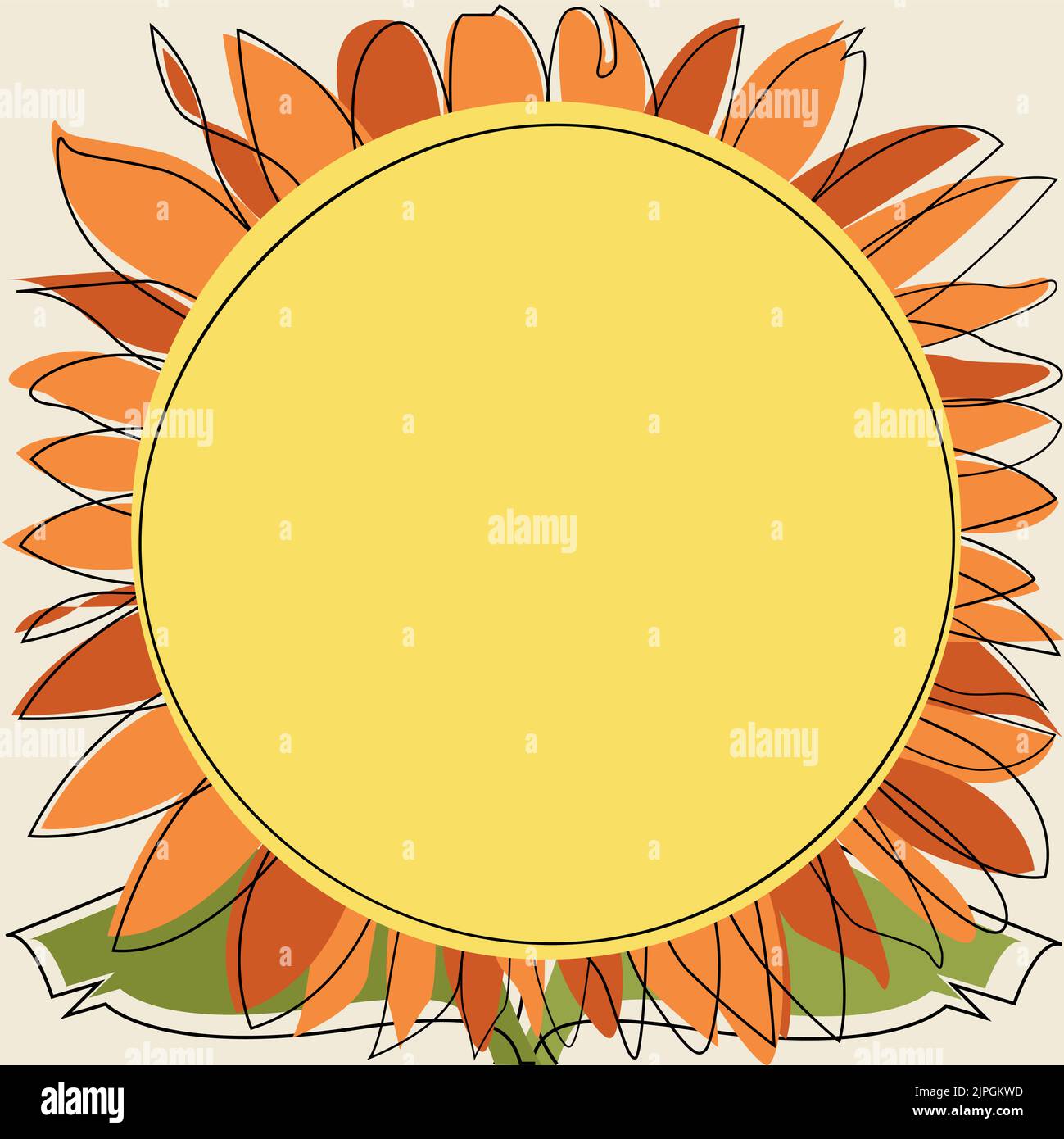 Frame With Leaves And Flowers Around And Important Announcements Inside ...