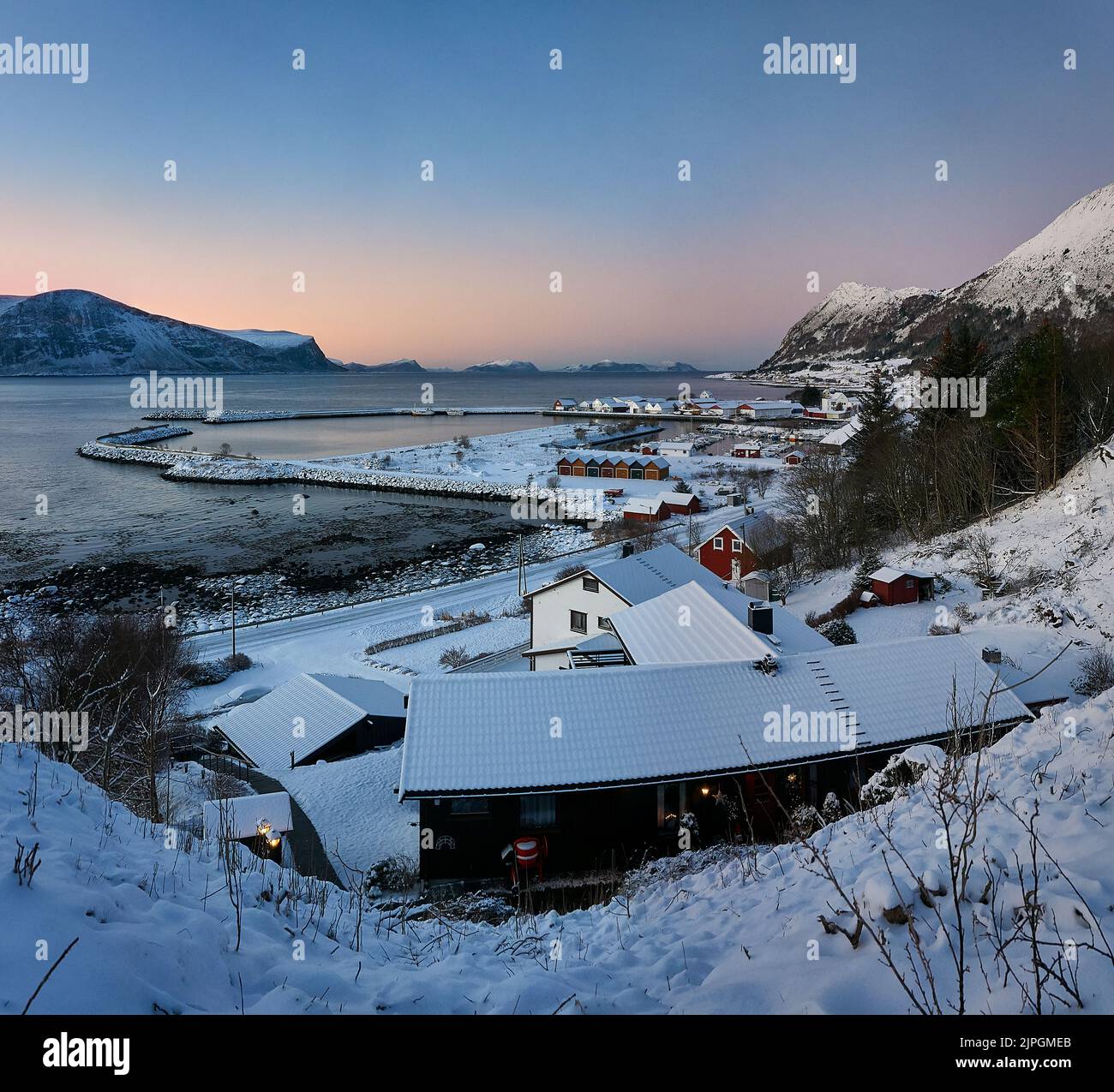 The island of Godøy in winter, Sunnmøre, Møre og Romsdal, Norway Stock ...