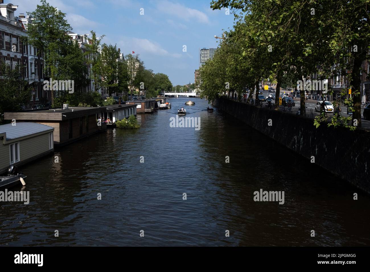 Netherlands, Amsterdam, July 2021. Illustration of daily life in ...