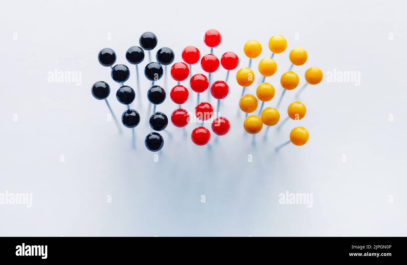 Gold flag pins hi-res stock photography and images - Alamy