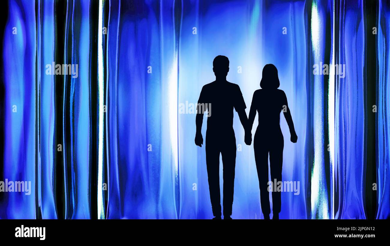 couple, future, hand in hand, pairs, aspiration, aspirations, looking ...