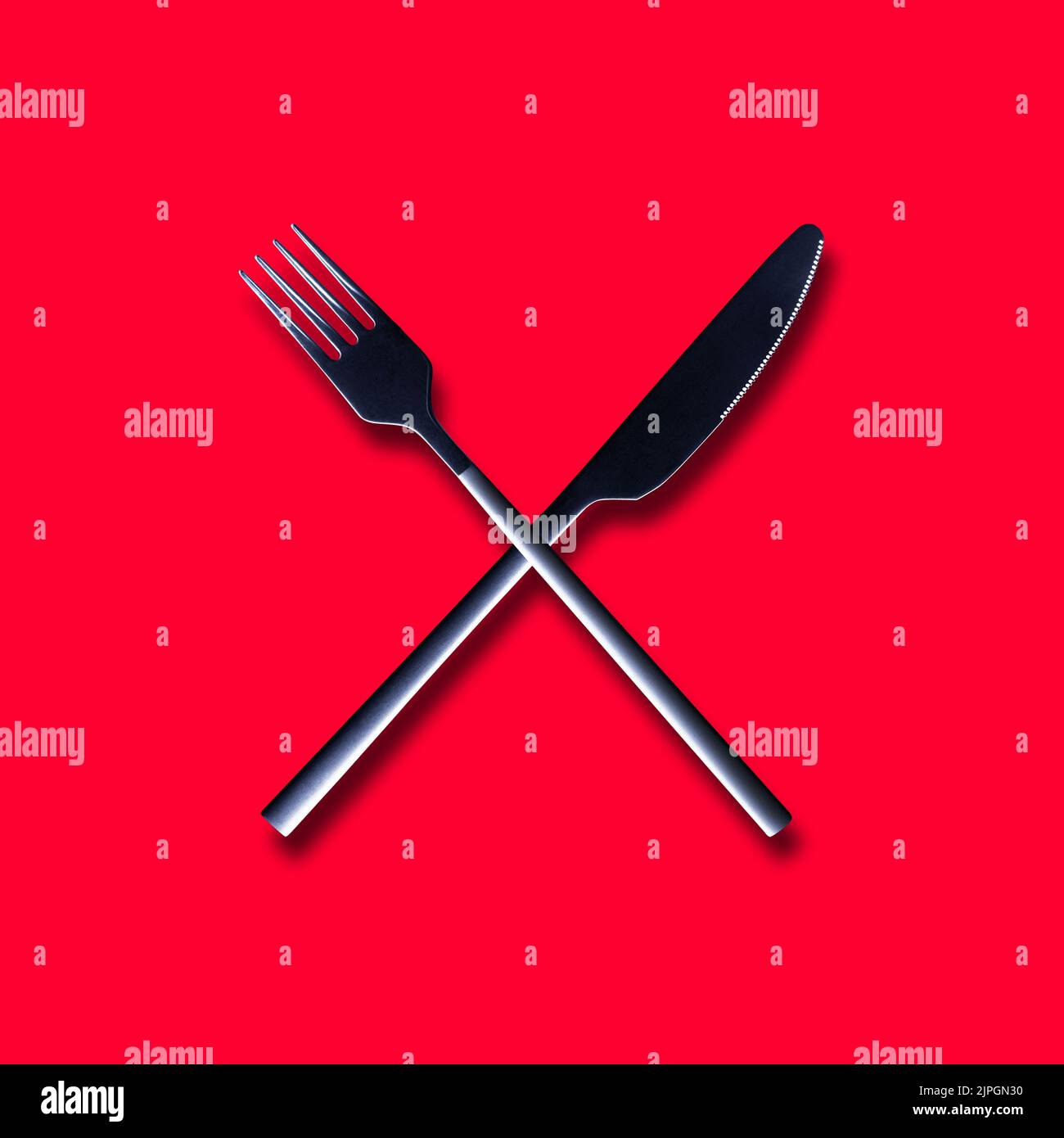 Crossed knifes hi-res stock photography and images - Alamy