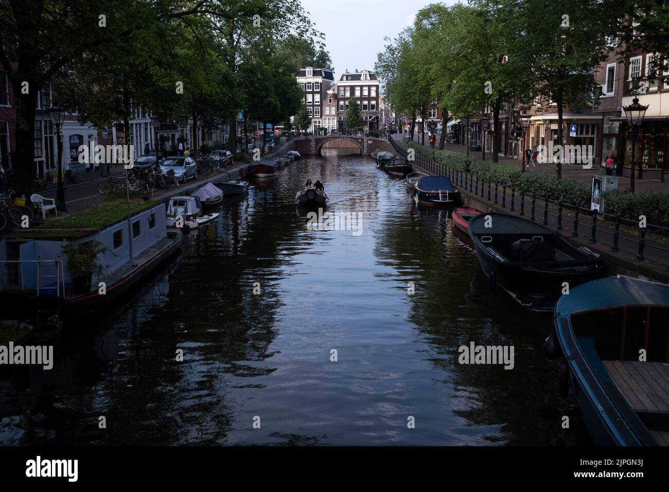 Netherlands, Amsterdam, July 2021. Illustration of daily life in ...