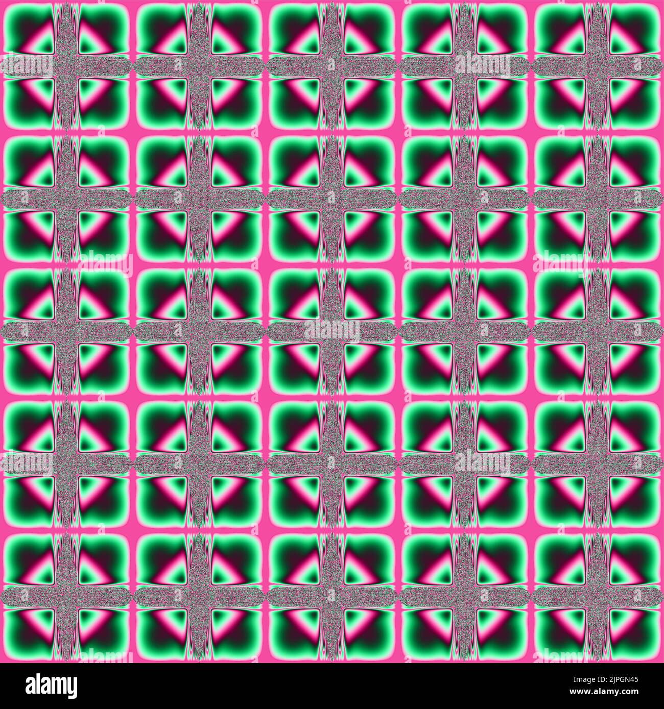 geometric seamless symmetrical red-green pattern, bright pattern on a ...