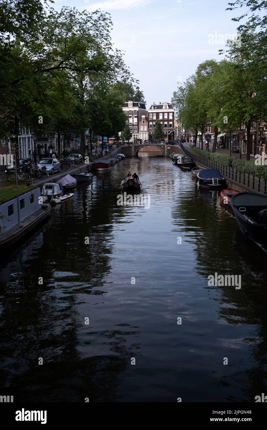 Netherlands, Amsterdam, July 2021. Illustration of daily life in ...
