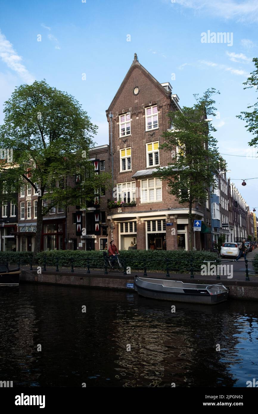 Netherlands, Amsterdam, July 2021. Illustration of daily life in ...