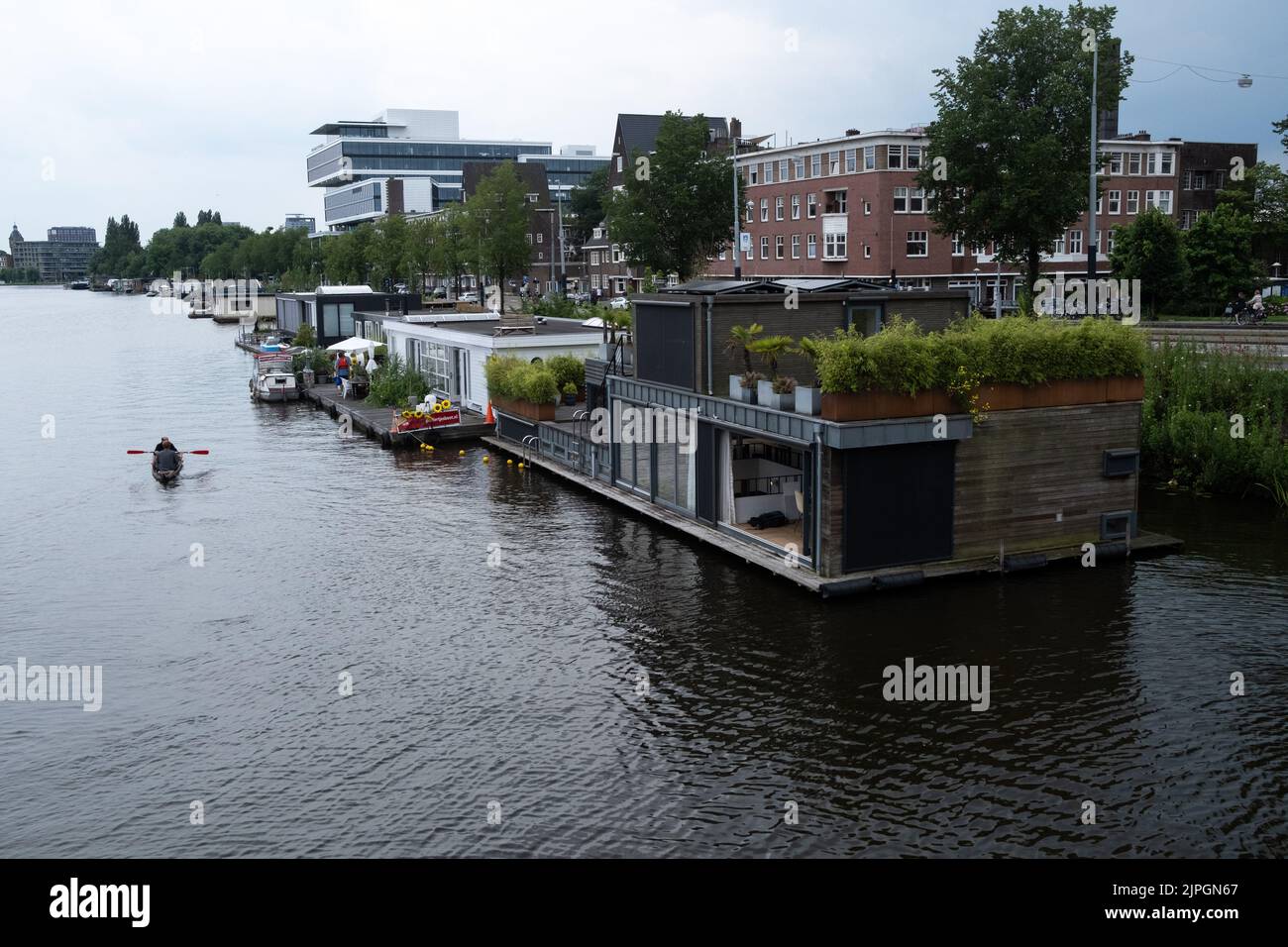Netherlands, Amsterdam, July 2021. Illustration of daily life in ...