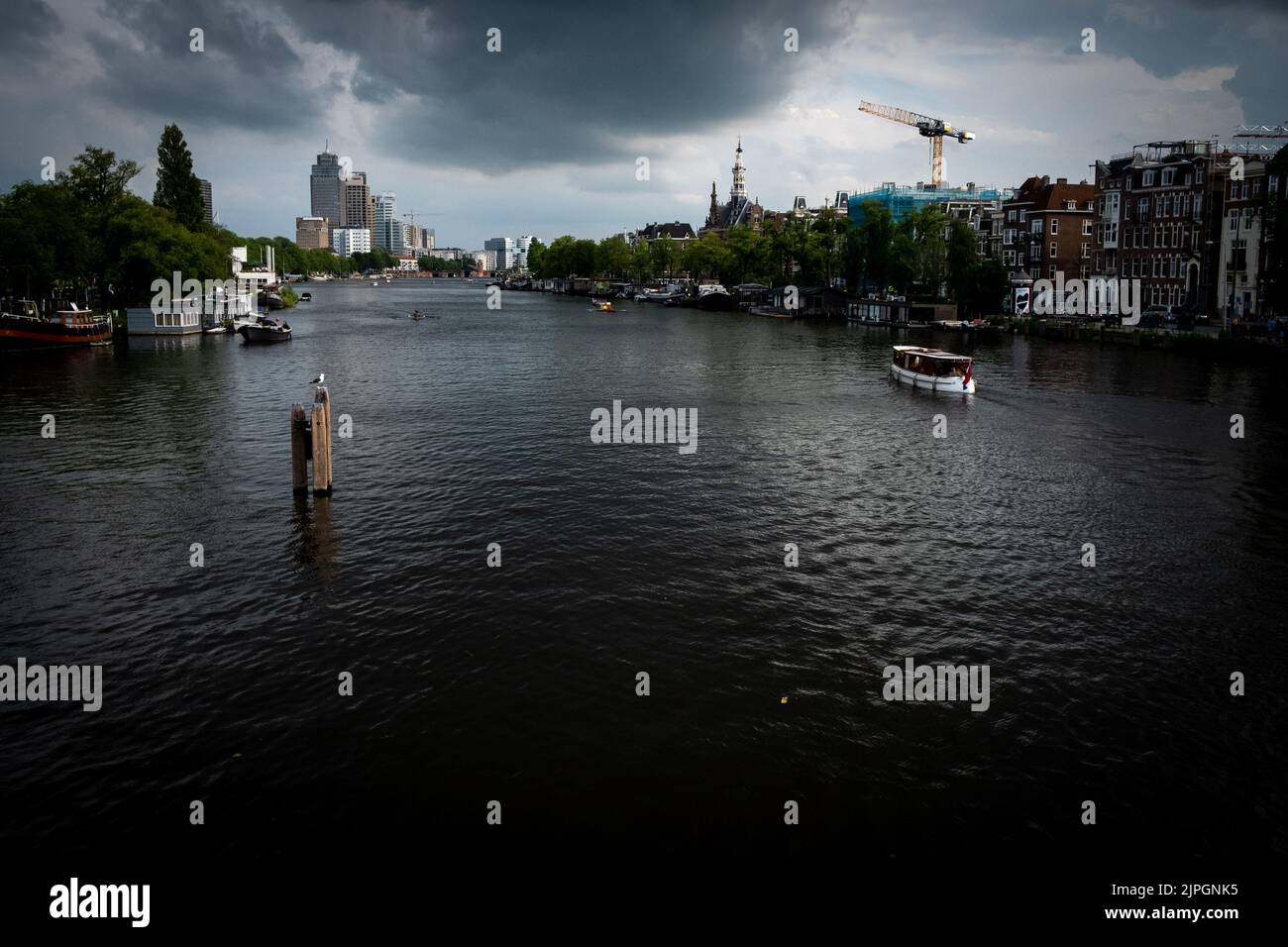 Netherlands, Amsterdam, July 2021. Illustration of daily life in ...