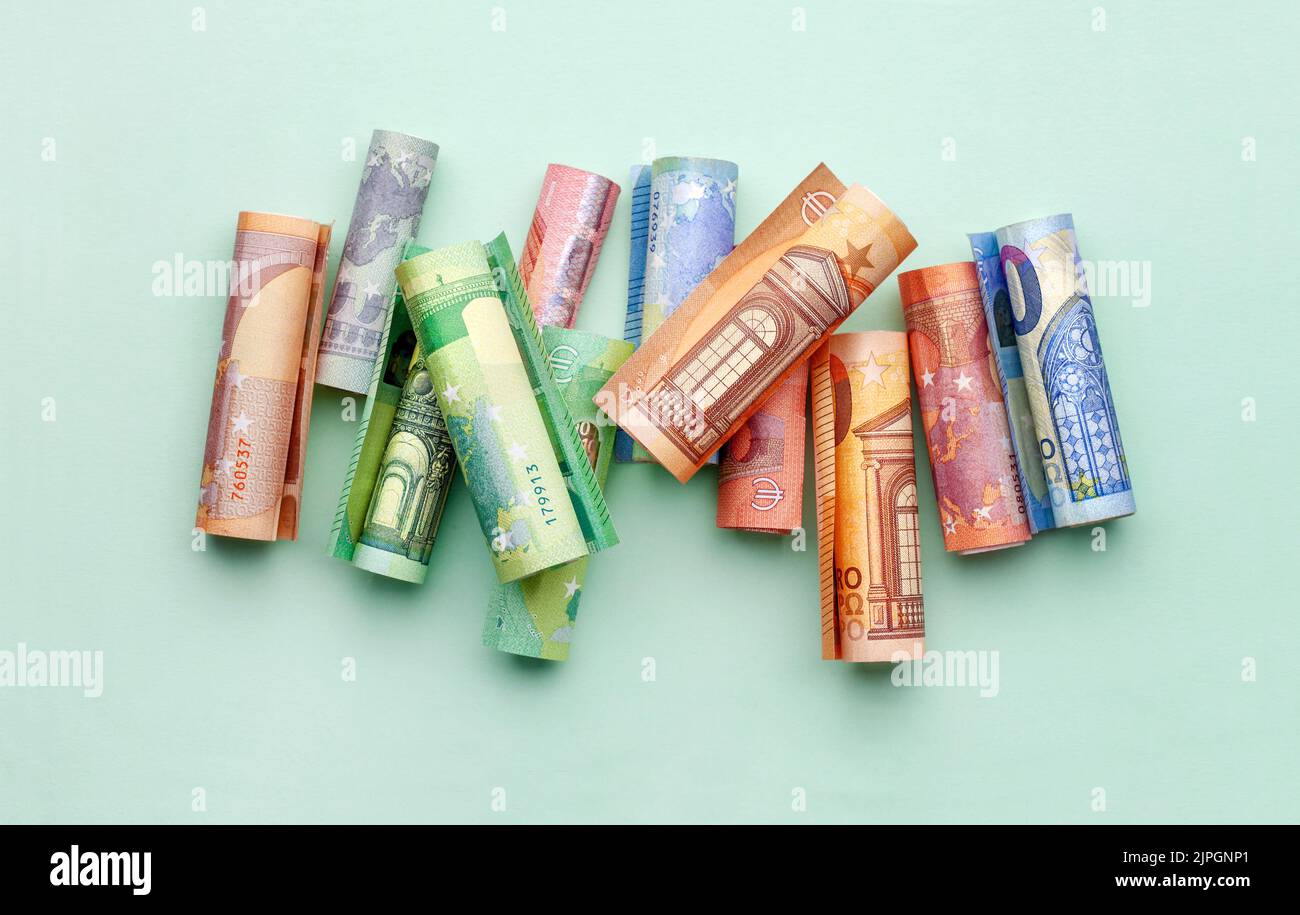 banknote, rolled, banknotes, paper currency, rolleds Stock Photo - Alamy