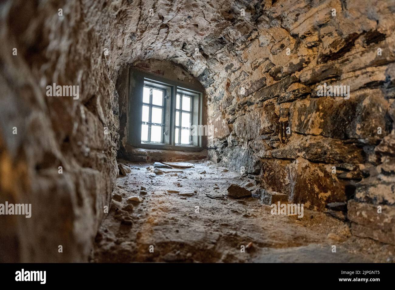 The Carlsten's Fortress located in Marstrand, Sweden, with sunlight ...