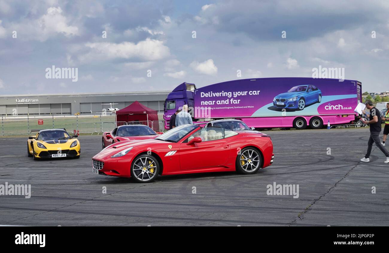 Farnborough, Hants, UK. 18th Aug, 2022. A variety of the worlds fastest ...