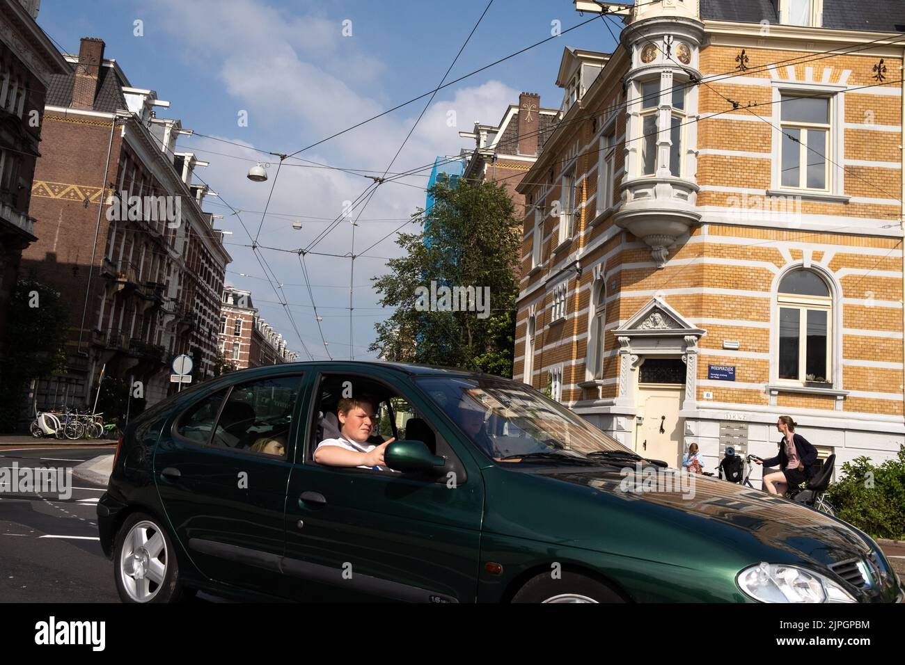 Netherlands, Amsterdam, July 2021. Illustration of daily life in ...