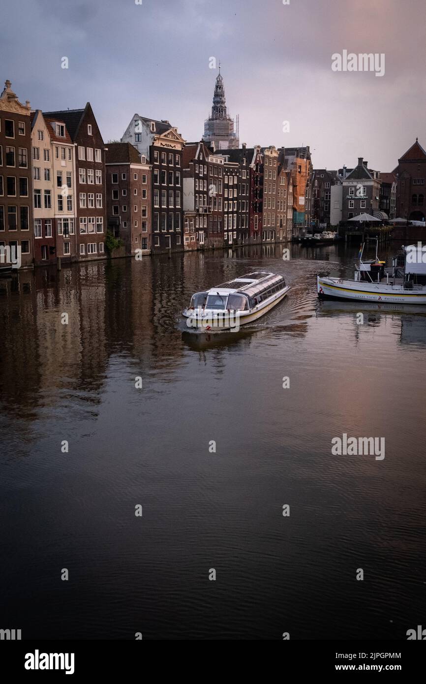 Netherlands, Amsterdam, July 2021. Illustration of daily life in ...