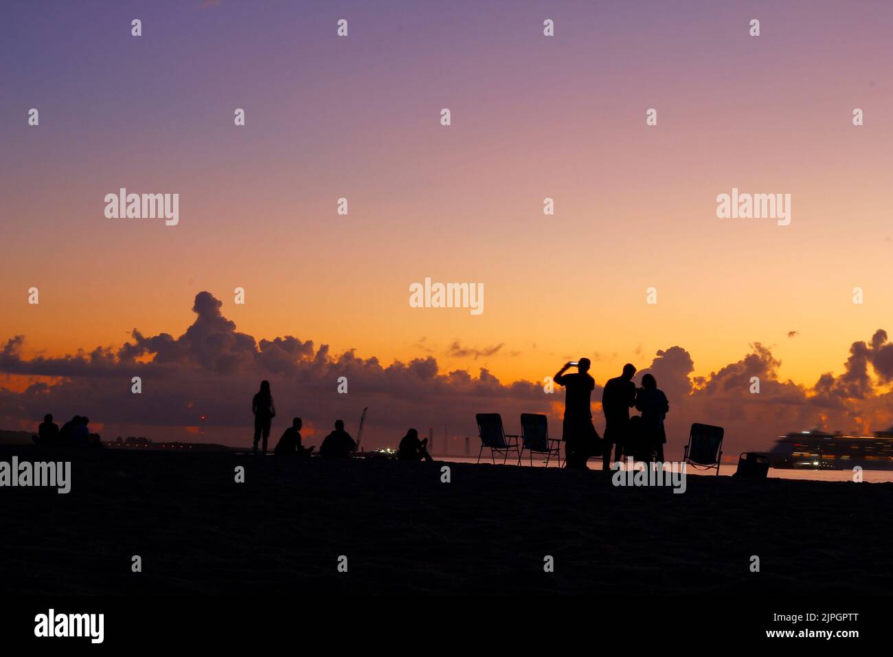 Morning Rocket Launch, August 4, 2022 Cape Canaveral, Florida Stock ...