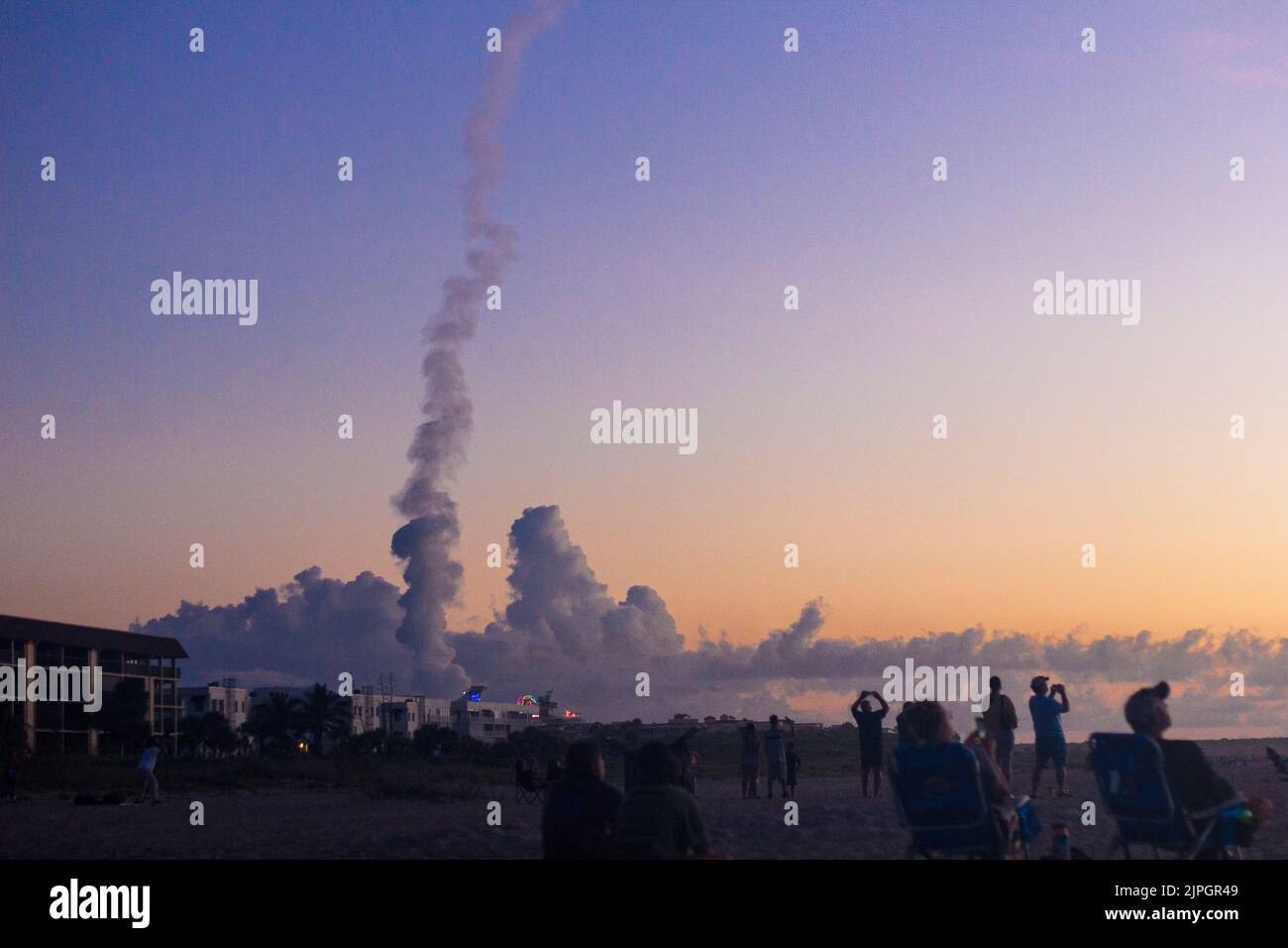 Morning Rocket Launch, August 4, 2022 Cape Canaveral, Florida Stock ...