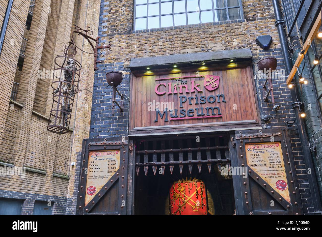 The Medieval looking front entrance. At the Clink Prison Museum ...