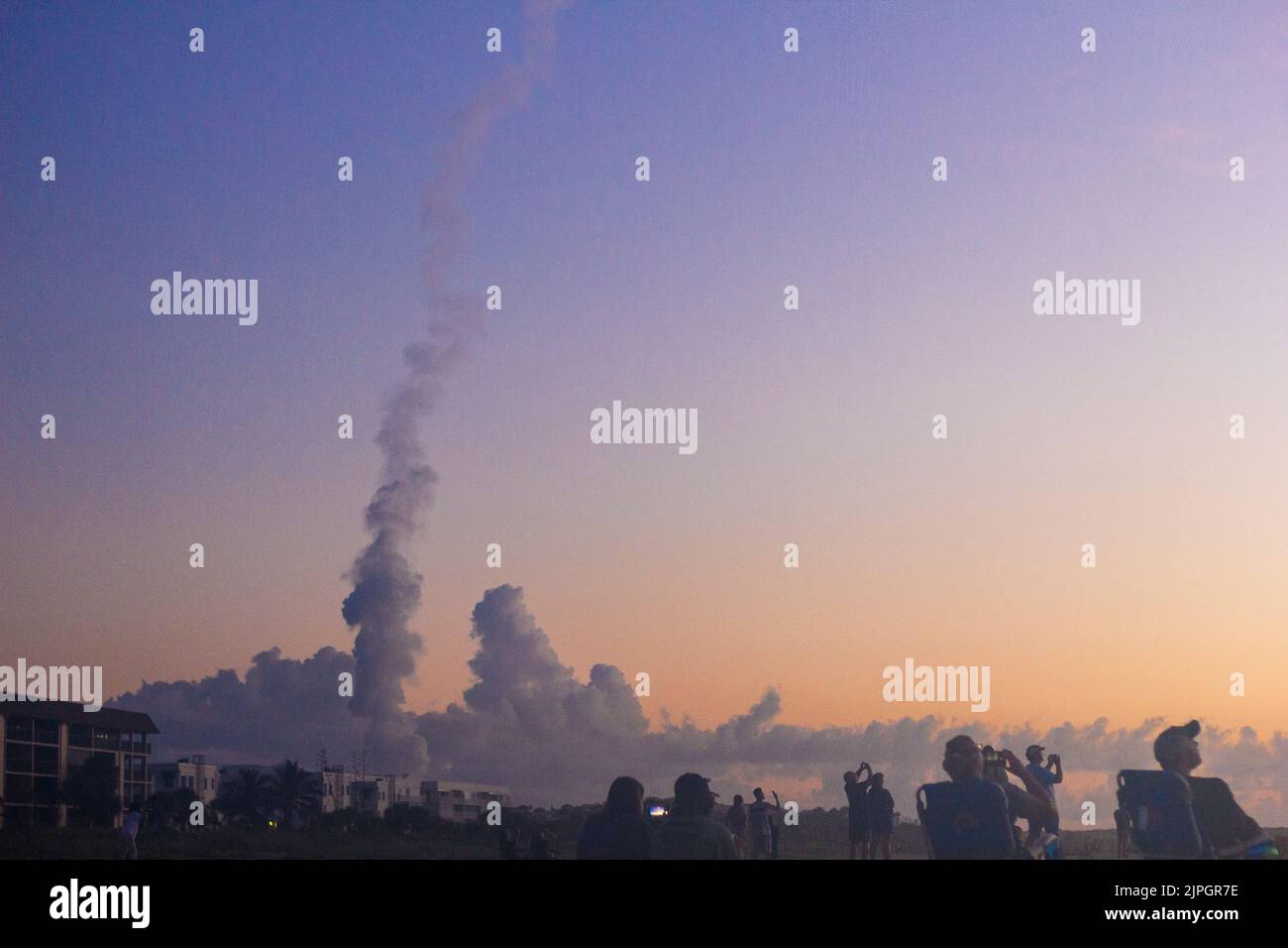 Morning Rocket Launch, August 4, 2022 Cape Canaveral, Florida Stock ...