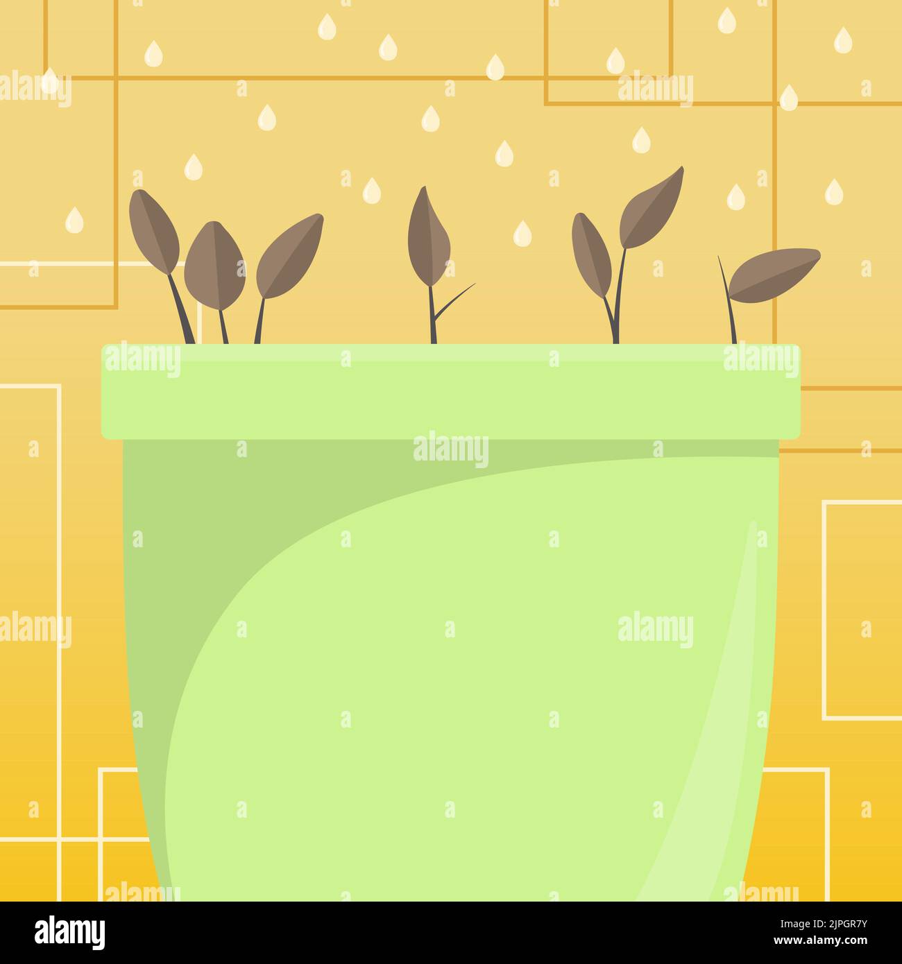 Flower being watered Stock Vector Images - Alamy