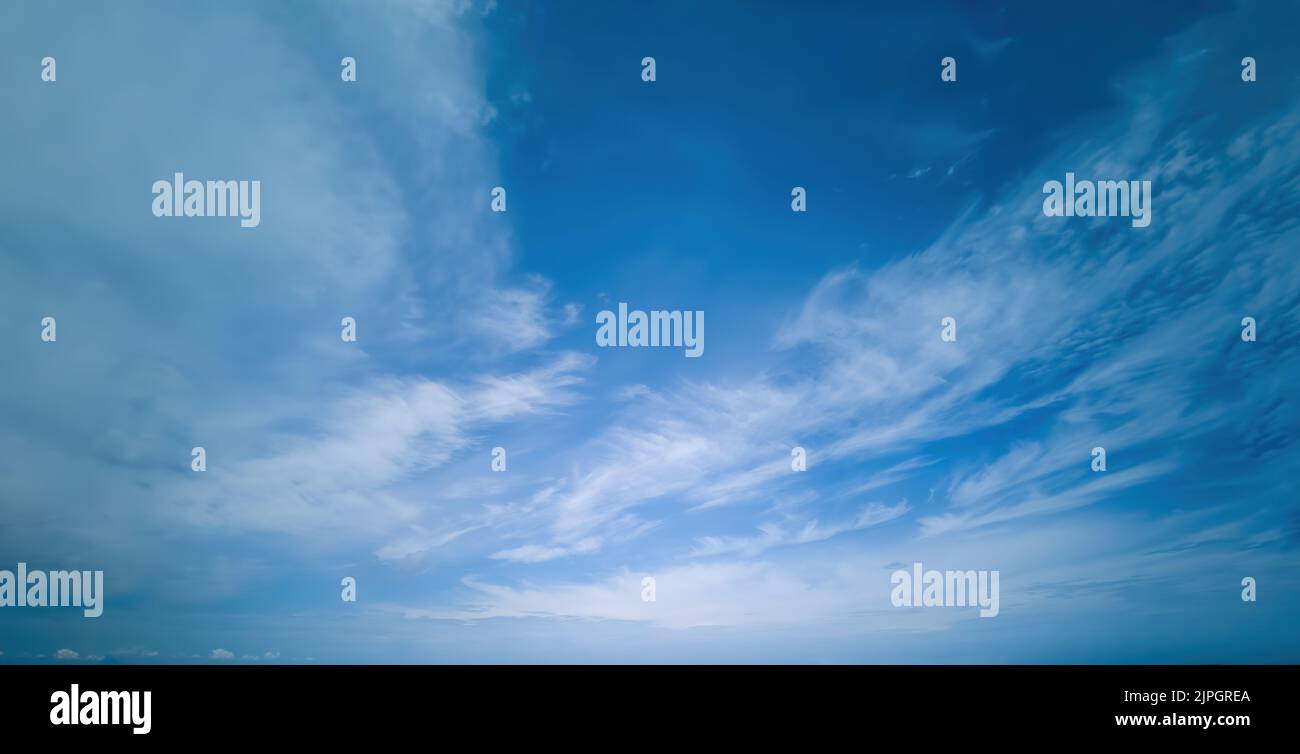 Beautiful blue sky with some clouds during summer on a nice day Stock ...