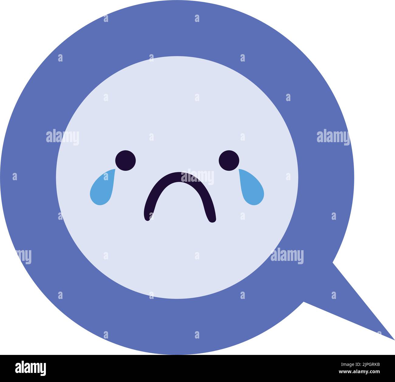 bubble sad emoji tears Stock Vector Image & Art - Alamy
