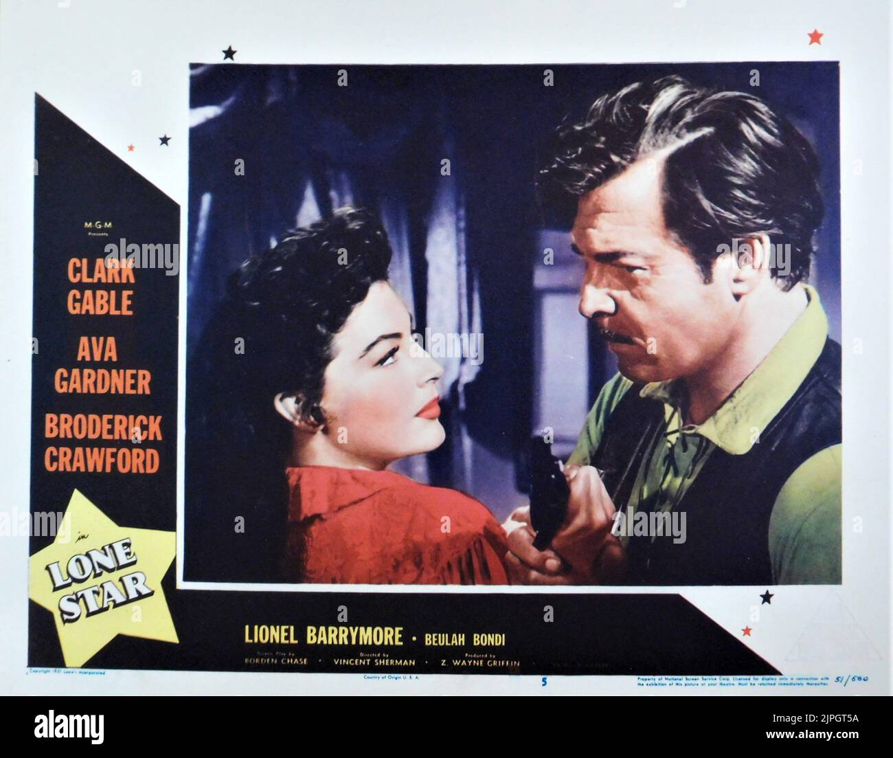AVA GARDNER and CLARK GABLE in LONE STAR 1952 director VINCENT SHERMAN story Howard Estabrook ...
