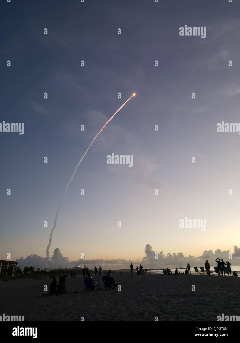 Morning Rocket Launch, August 4, 2022 Cape Canaveral, Florida Stock ...