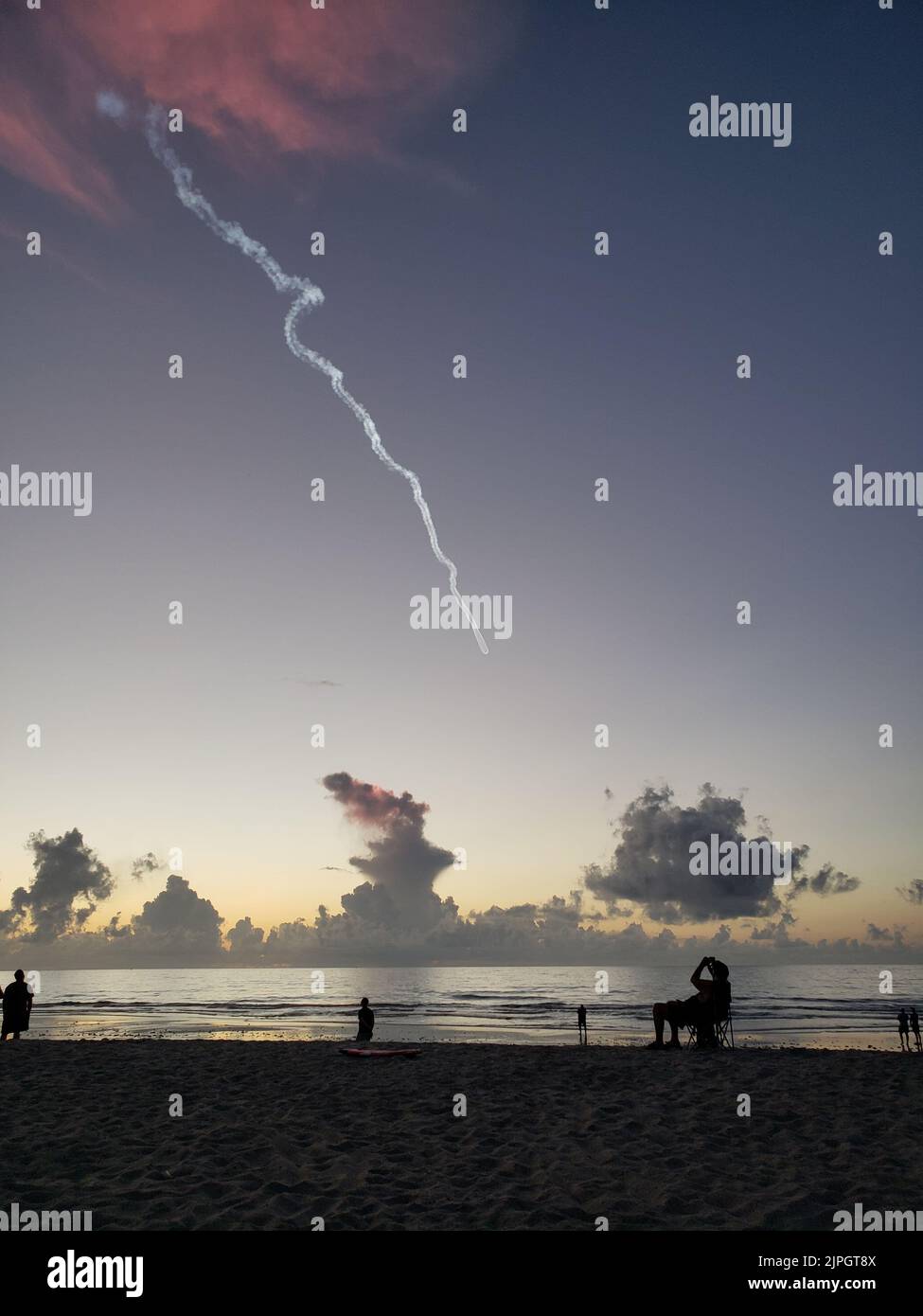 Morning Rocket Launch, August 4, 2022 Cape Canaveral, Florida Stock ...