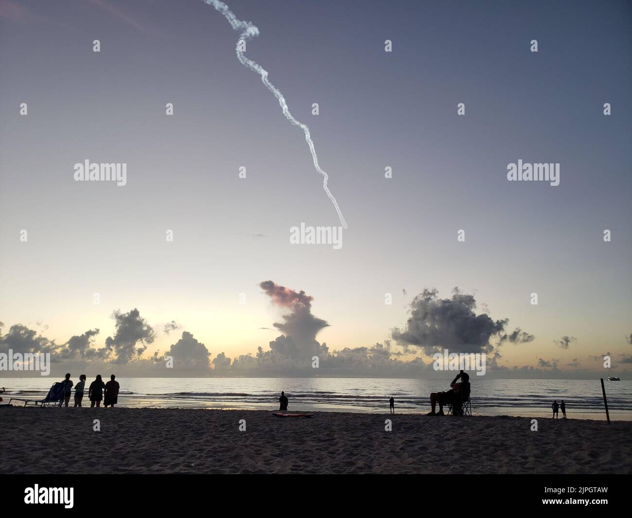 Morning Rocket Launch, August 4, 2022 Cape Canaveral, Florida Stock ...