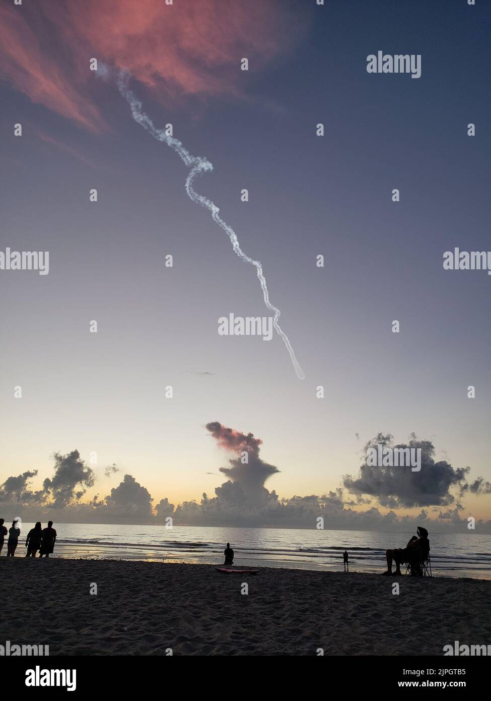 Morning Rocket Launch, August 4, 2022 Cape Canaveral, Florida Stock ...