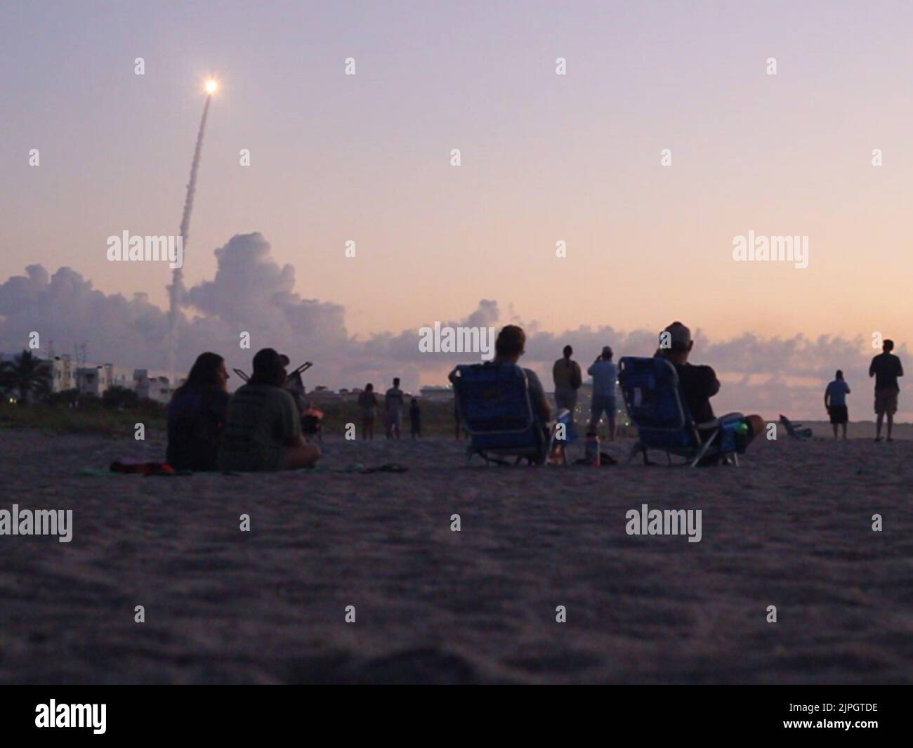 Morning Rocket Launch, August 4, 2022 Cape Canaveral, Florida Stock ...