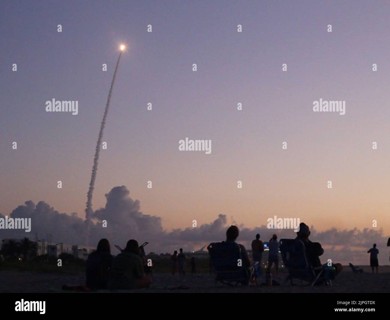 Morning Rocket Launch, August 4, 2022 Cape Canaveral, Florida Stock ...