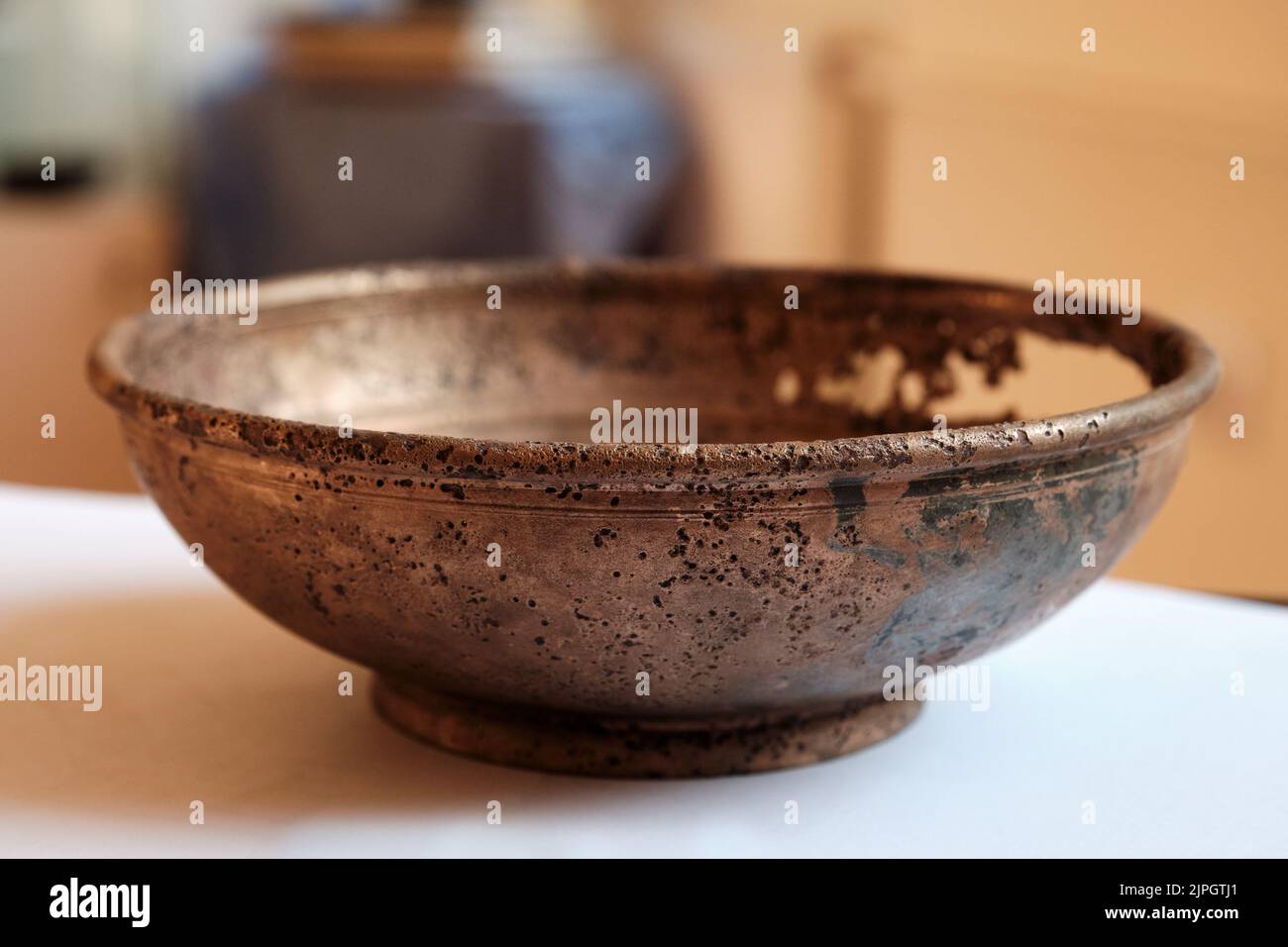 Bronze bowl of Roman Time. Accompanying inventory from burial Stock ...