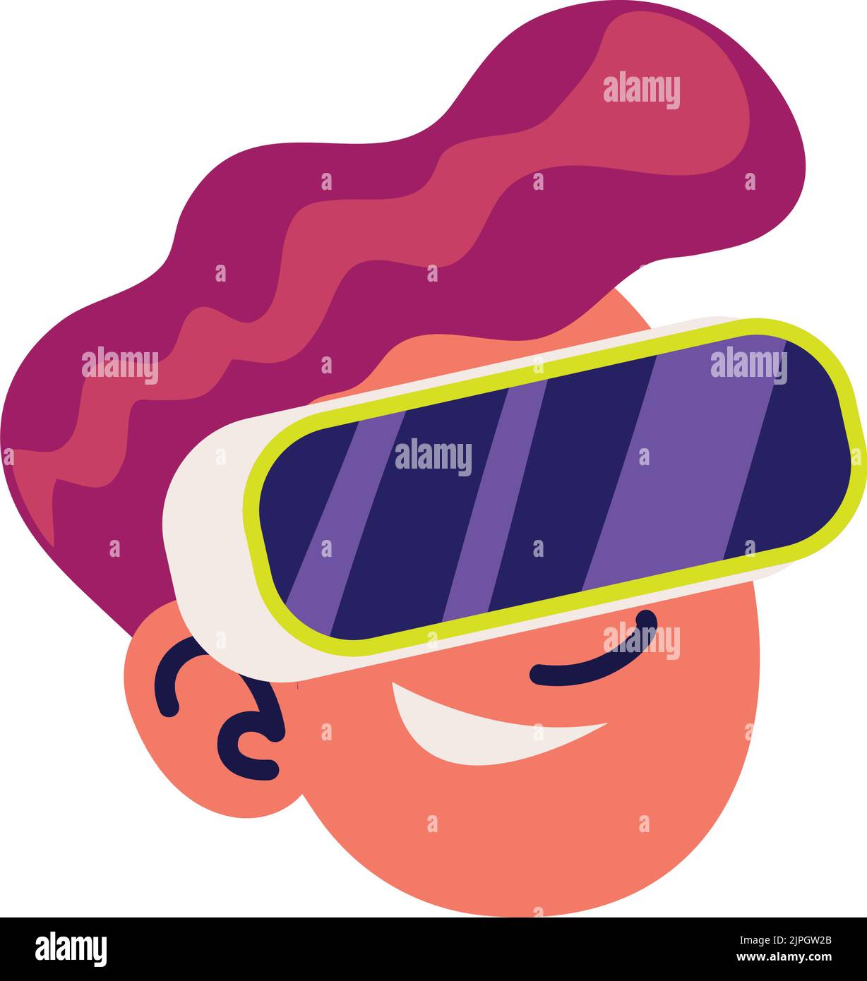 boy face using goggles Stock Vector Image & Art - Alamy