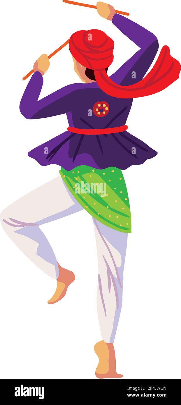 indian man dancing in costume traditional Stock Vector Image & Art - Alamy