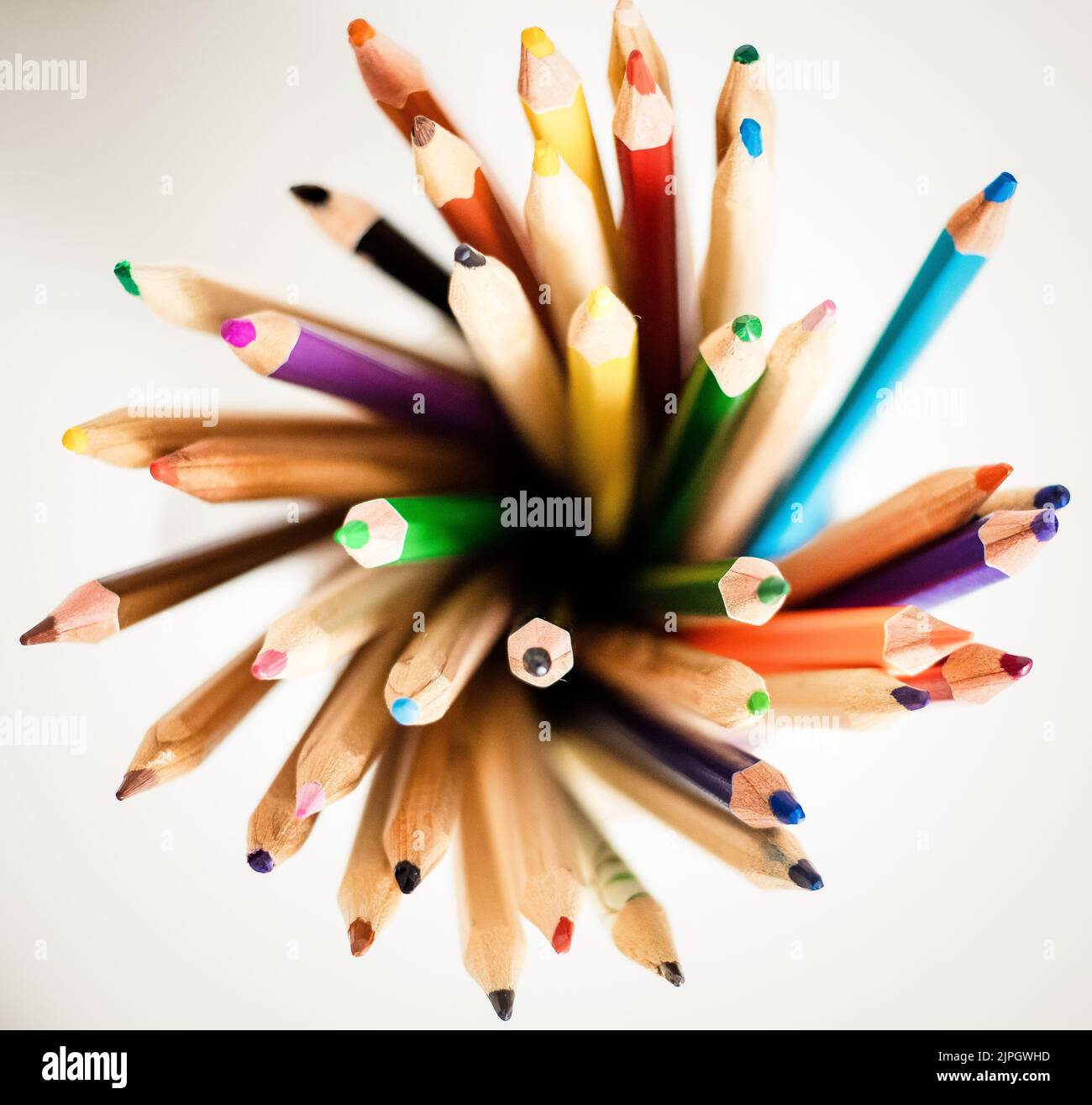 colored pencils back to school Stock Photo - Alamy
