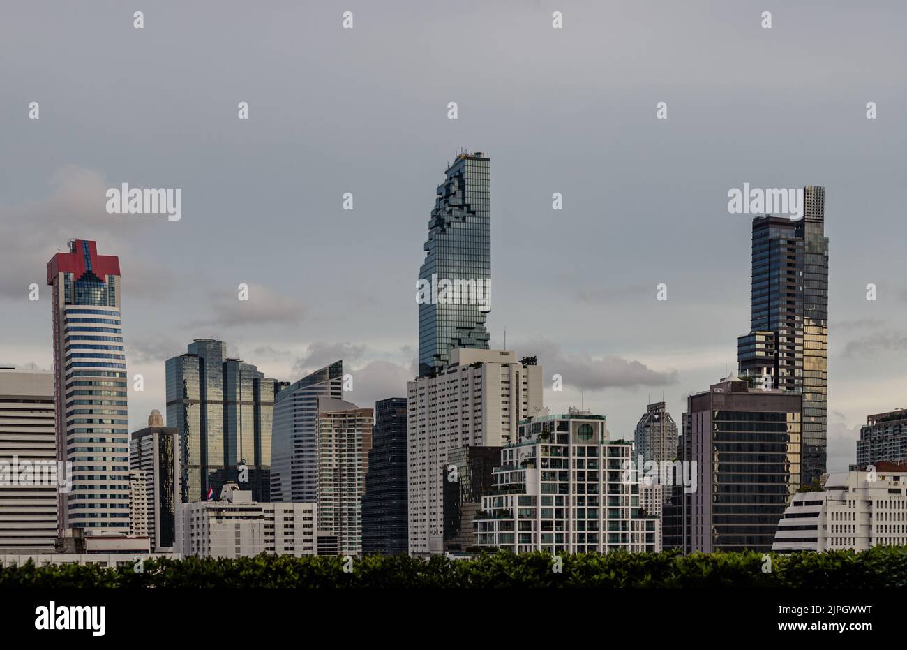 Bangkok, Thailand - Aug 14, 2022 : Architectural view of skyscrapers at ...