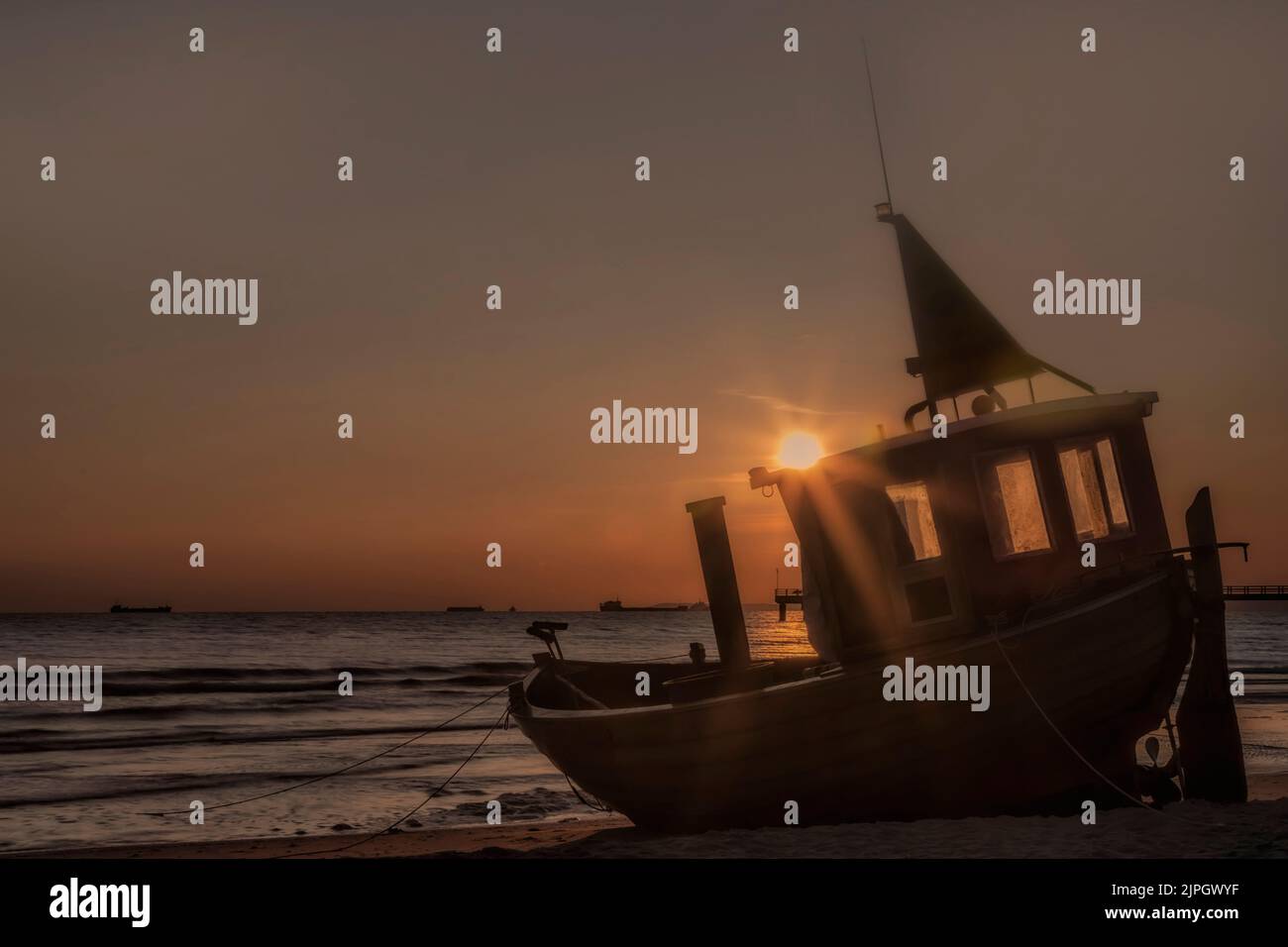 sunset, beach, fishing boat, sunsets, beaches, seaside, fishing boats ...