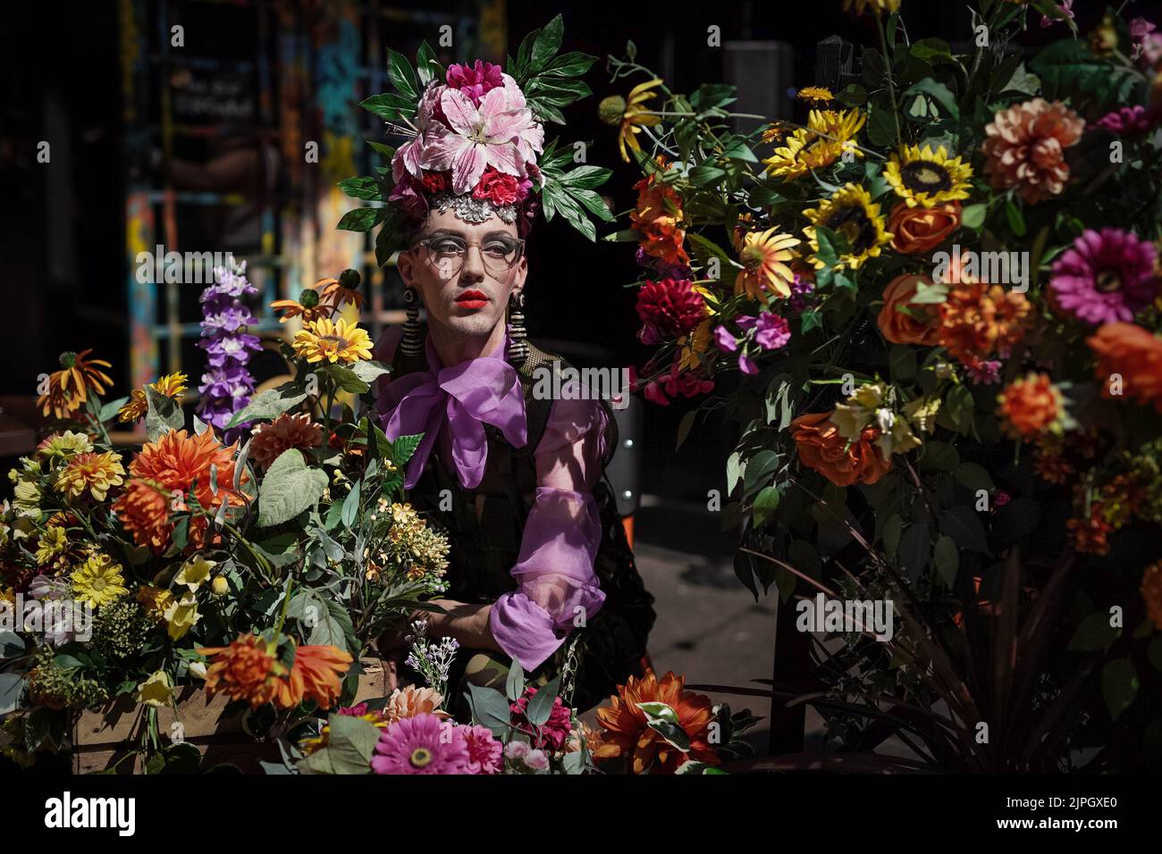 London, UK. 18th August 2022. London Colour Walk at Old Spitalfields ...