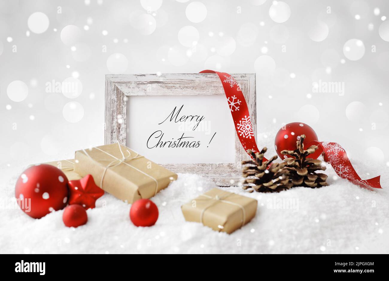 Merry christmas gifts frame hi-res stock photography and images - Alamy