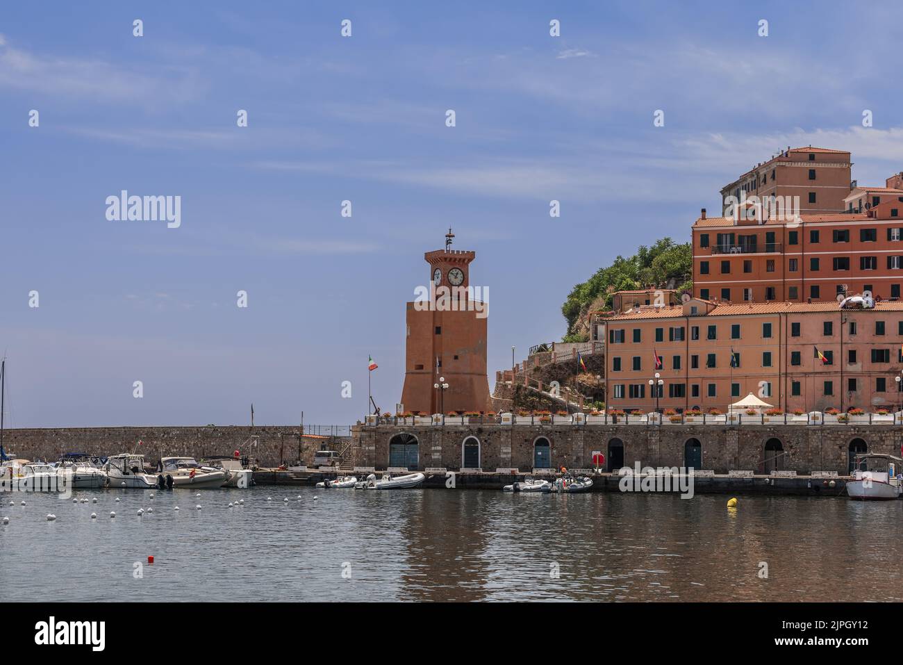 Sixteenth-century Clock Tower (Torre degli Appiani) is a part of ...