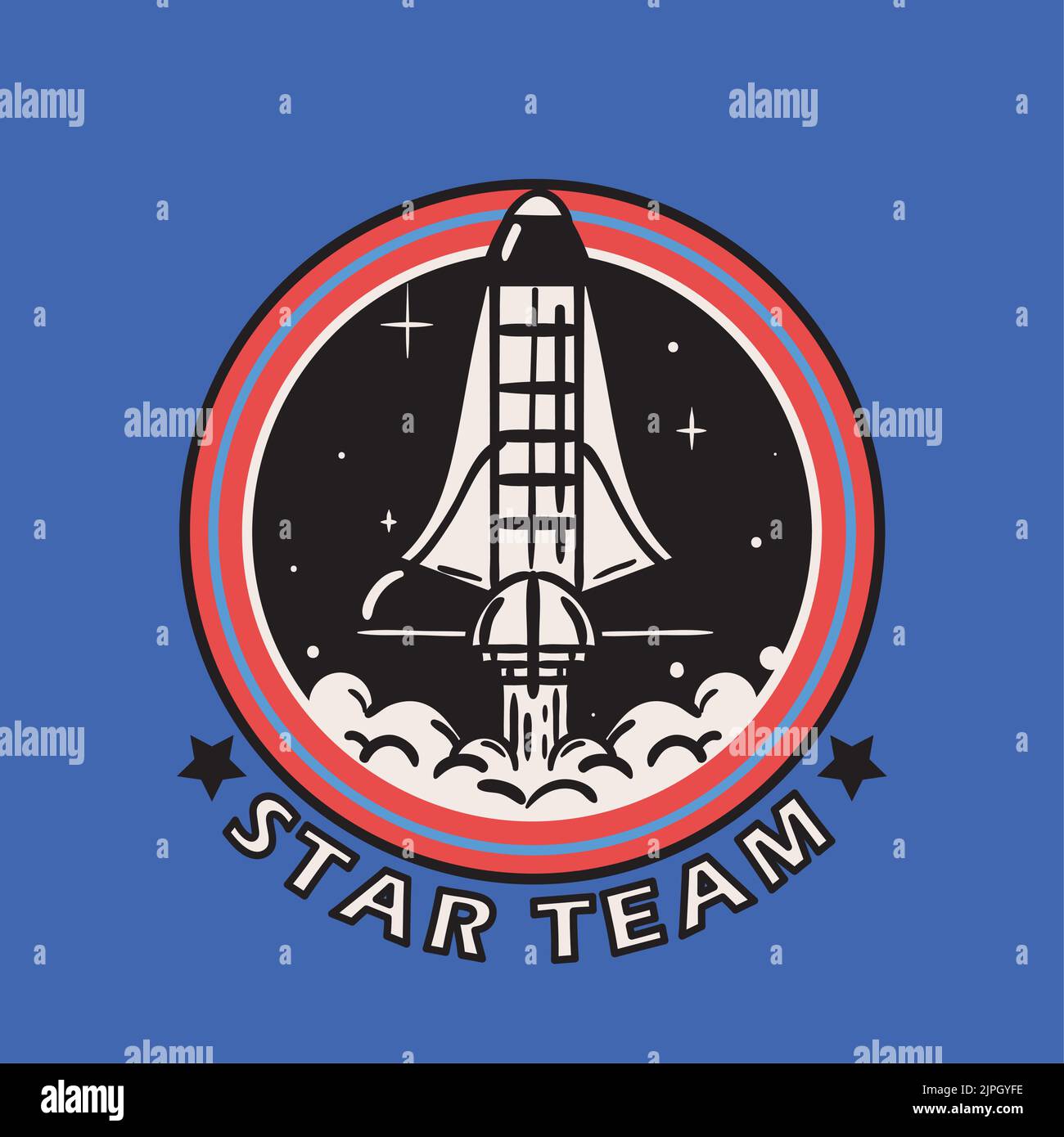 space star team retro Stock Vector Image & Art - Alamy