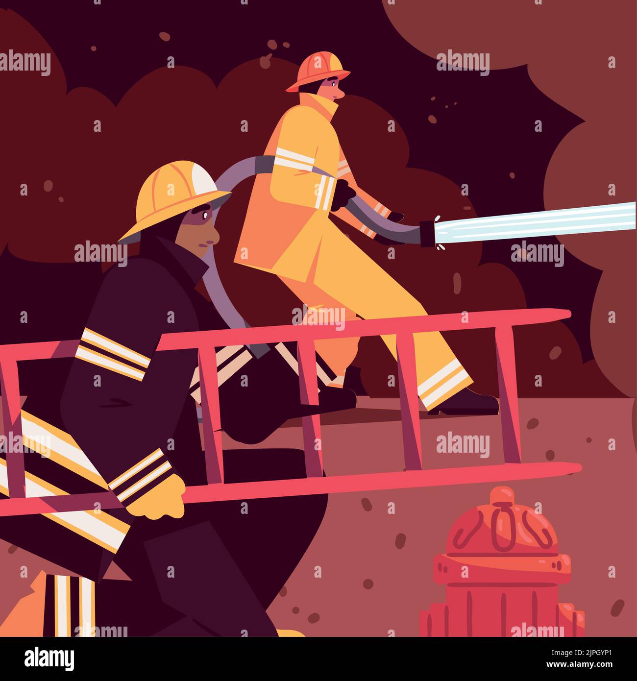 Working fire hydrant Stock Vector Images - Alamy