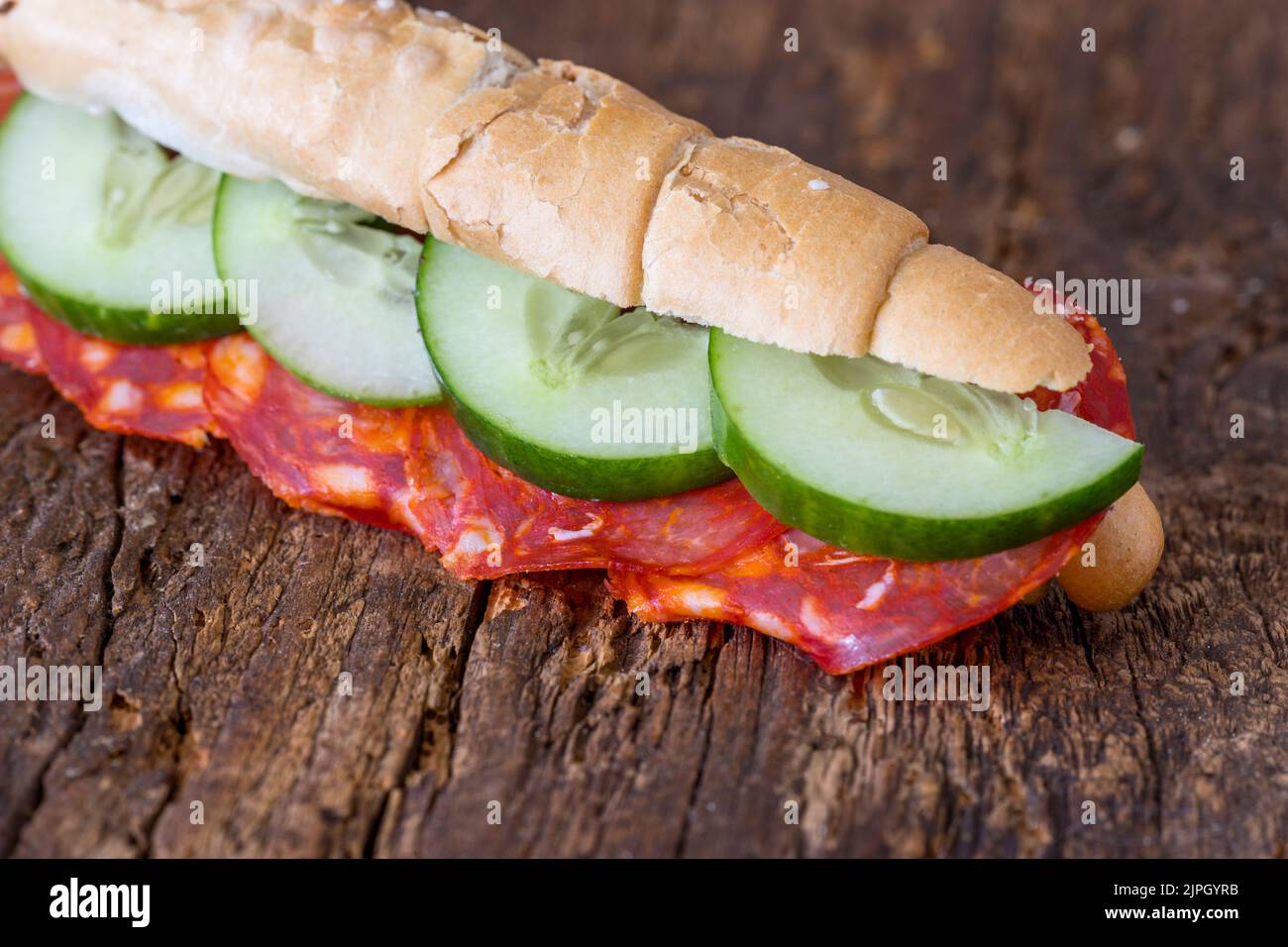 snack, baguette, chorizo, snacks, baguettes, chorizos Stock Photo - Alamy