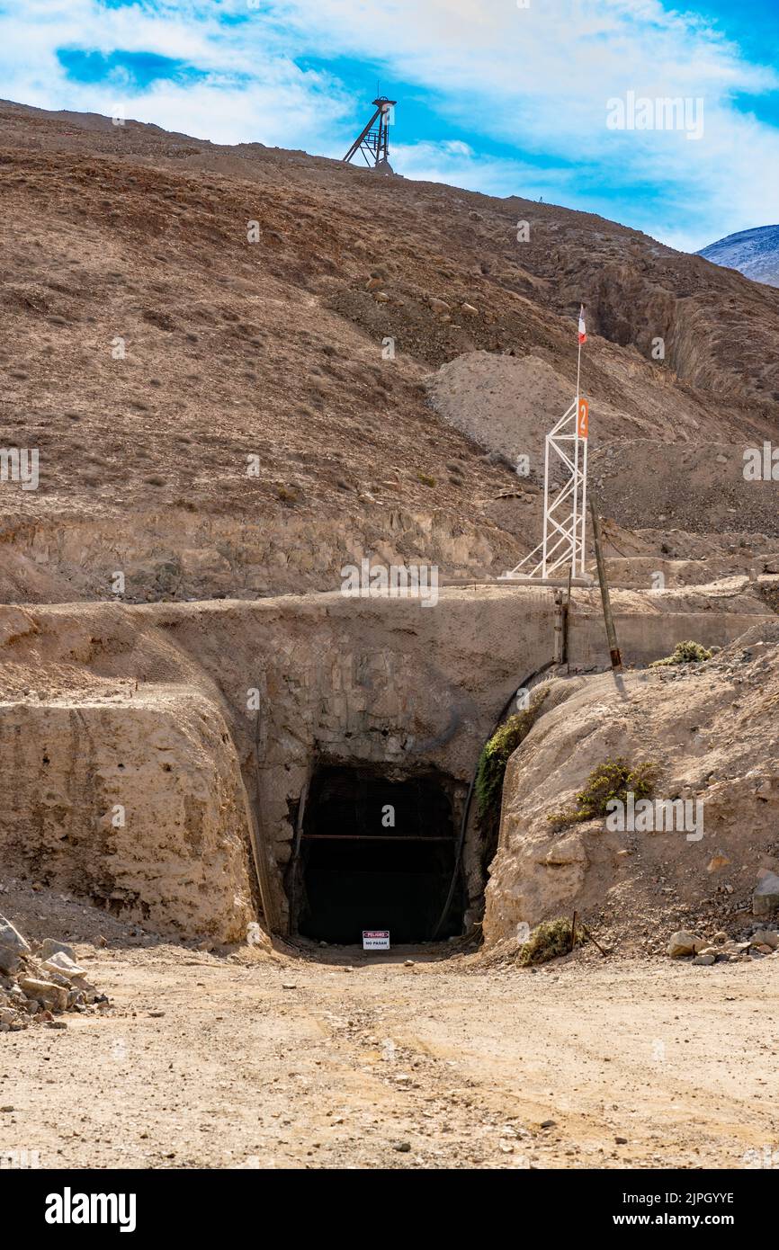 The underground entrance at the 2010 San Jose Mine accident site near ...