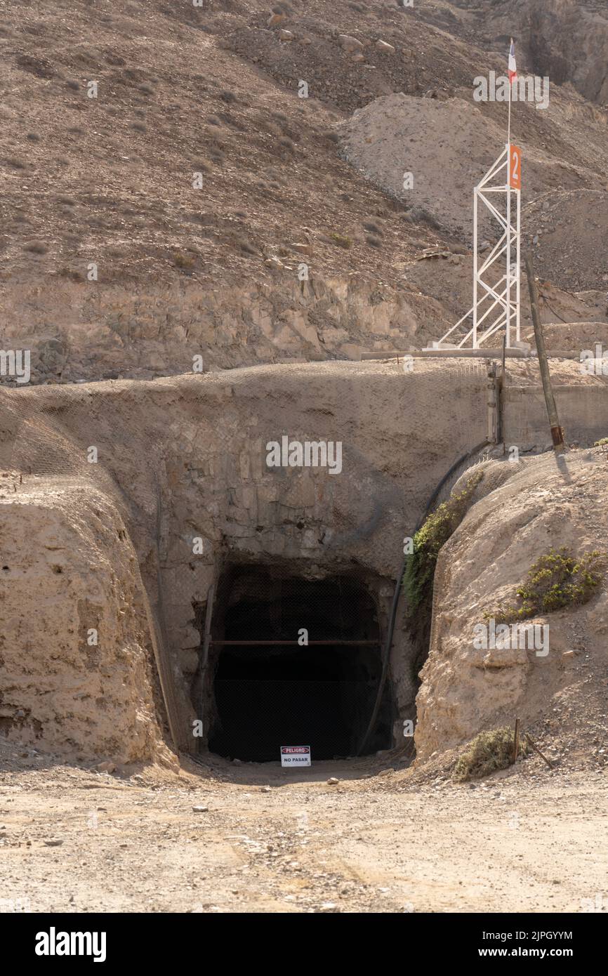 The underground entrance at the 2010 San Jose Mine accident site near ...